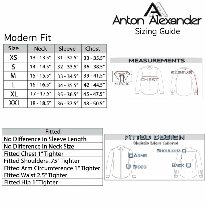 Fitted vs Modern Fit Dress Shirts - Anton Alexander Shirts