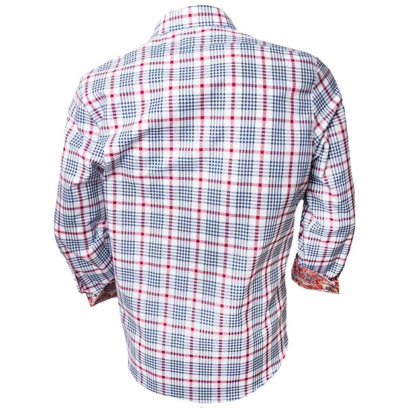 Blue and Red Plaid Dress Shirts- Anton Alexander Dress Shirt