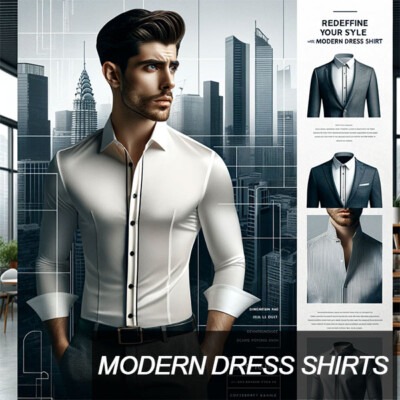 Mens Modern Dress Shirts - Anton Alexander Shirting Co